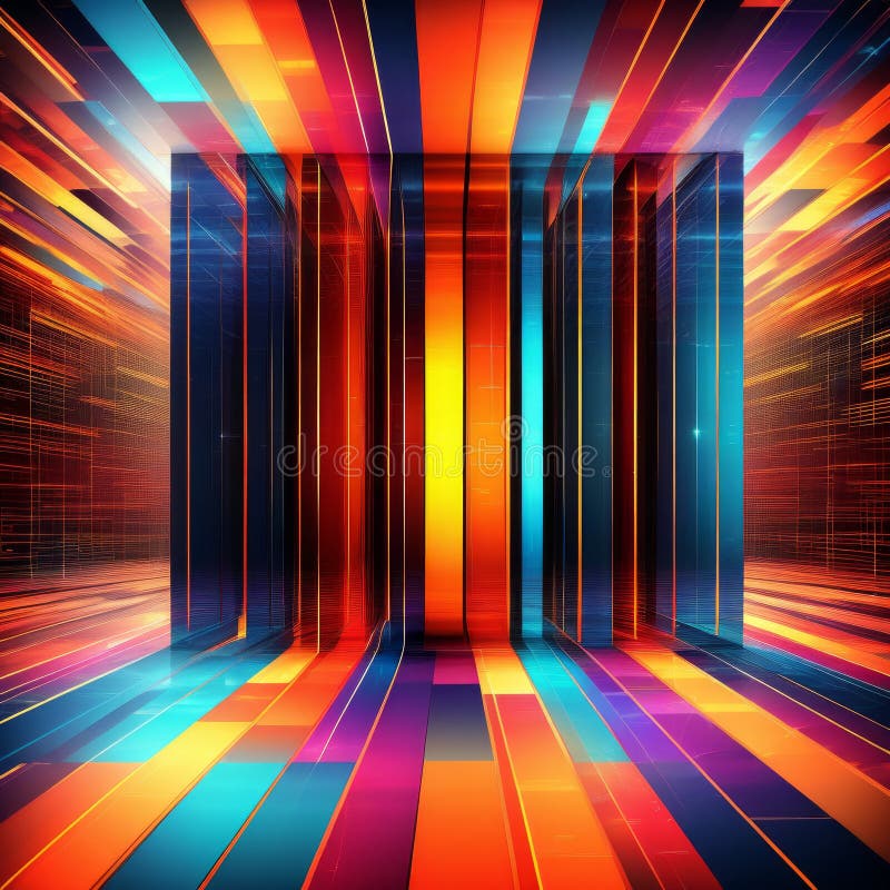 Computer Generated Abstract Color Background Digital Data Storage Concept Stock Image Image