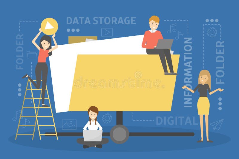 Data Storage Concept. Idea of Digital Technology Stock Vector ...