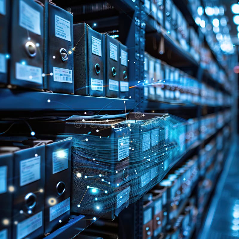 Data Storage and Connectivity Stock Illustration - Illustration of ...