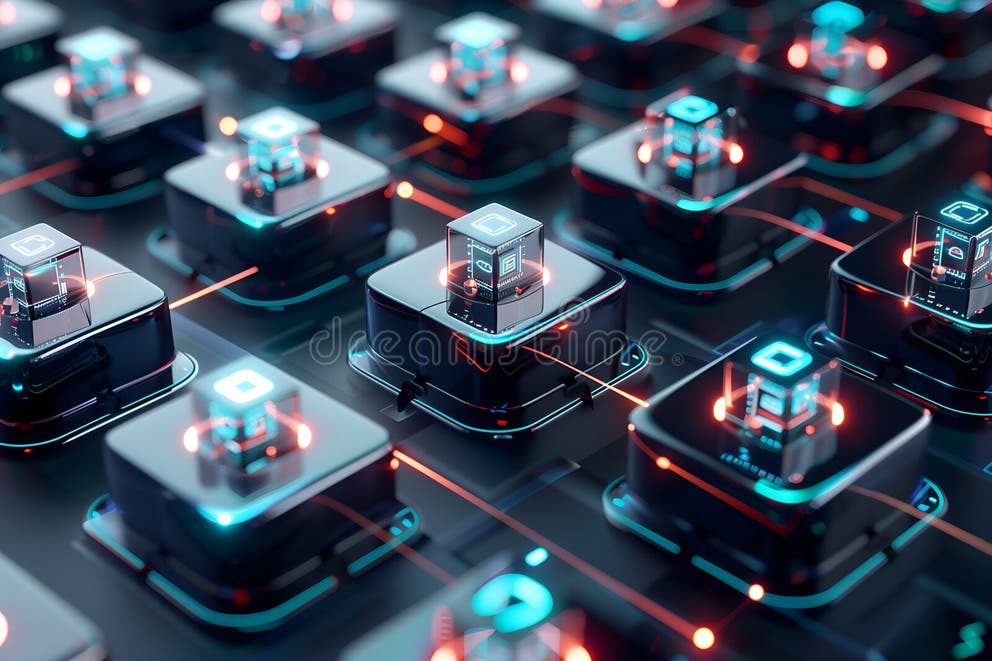 Data Storage Cubes between Electrical Pathways. Quantum Computing, Database, Cloud Computing ...