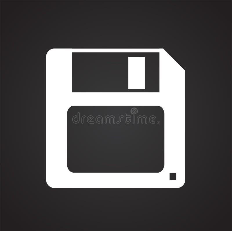 Data Storage Device Icon on Black Background for Graphic and Web Design ...