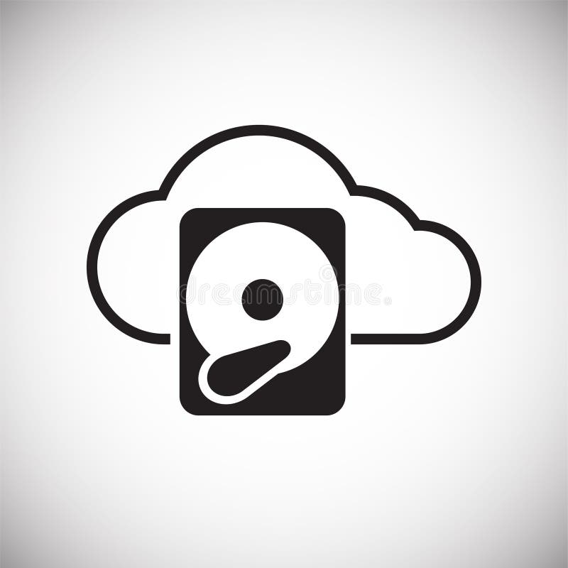 Data Storage Device Icon on White Background for Graphic and Web Design ...