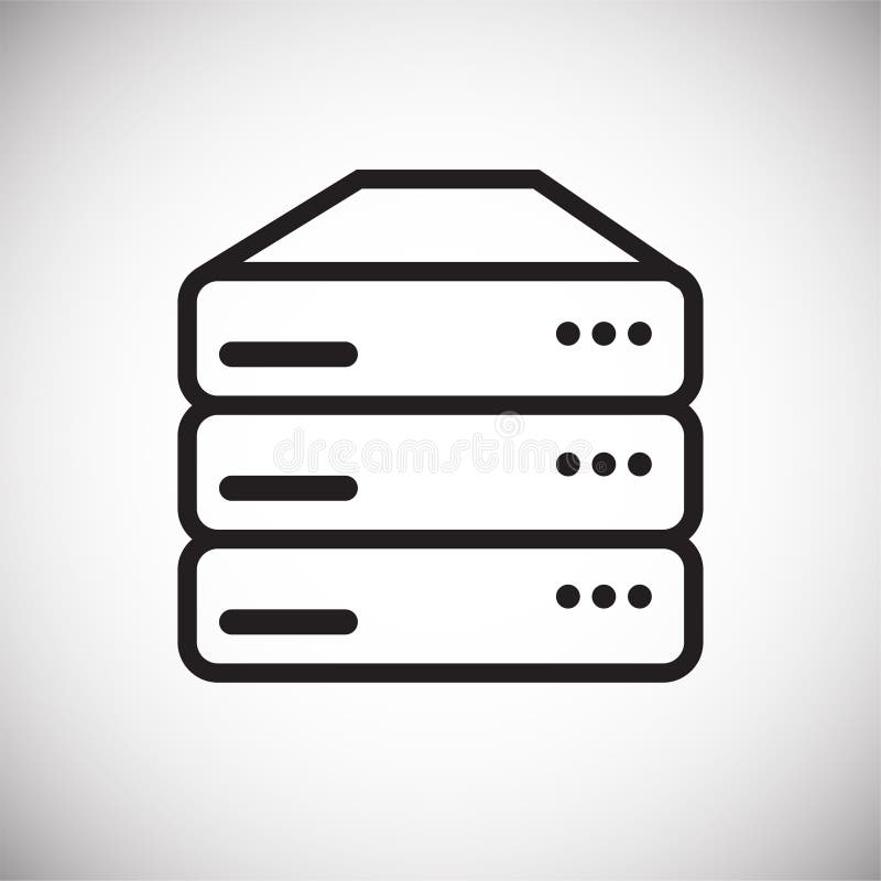 Data Storage Device Icon on White Background for Graphic and Web Design ...
