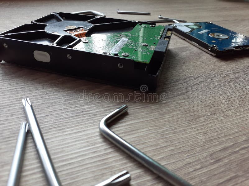 Data Storage Devices Tear Down Stock Image - Image of tear, weapon ...