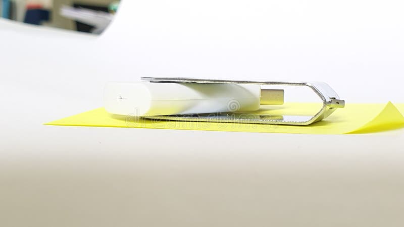 Data Storage Flashdisk with USB Type a Connection, White Color Stock ...