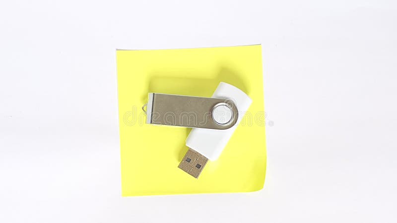 Data Storage Flashdisk with USB Type a Connection, White Color Stock ...