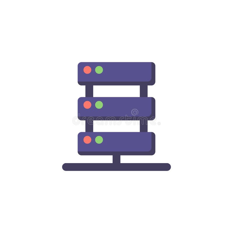 Data Storage Security Filled Outline Icon Stock Vector - Illustration ...