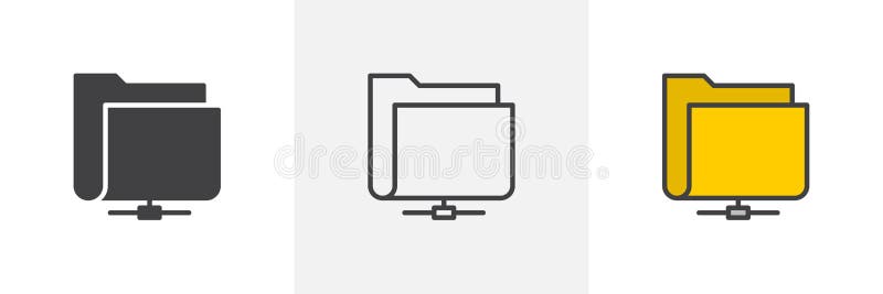 Data storage folder icon stock vector. Illustration of colorful - 139432356
