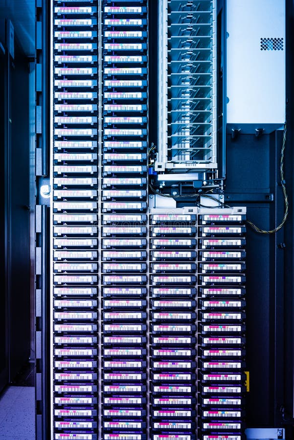 Data Storage Hard Drives with Magnetic Tapes Stock Image - Image of ...