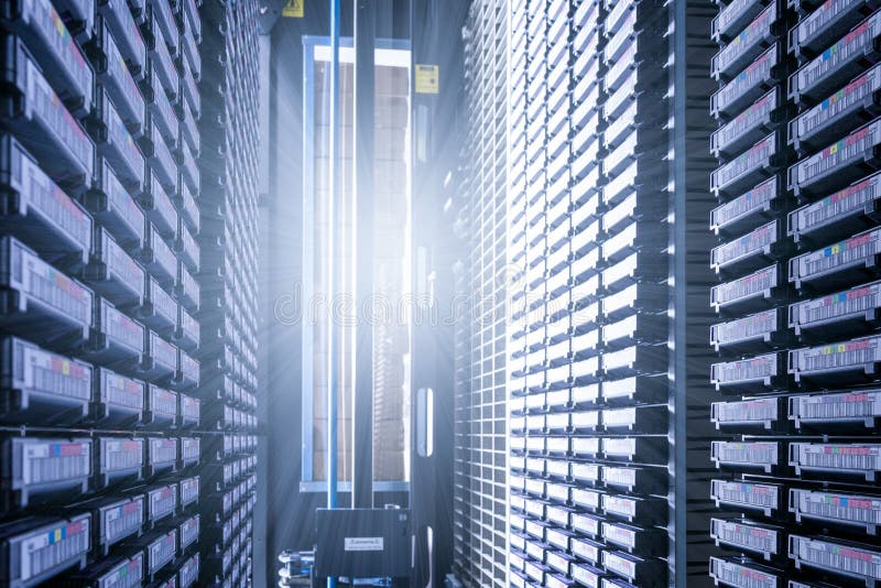 Data Storage Hardware Inserted in Slots Stock Image - Image of disk ...