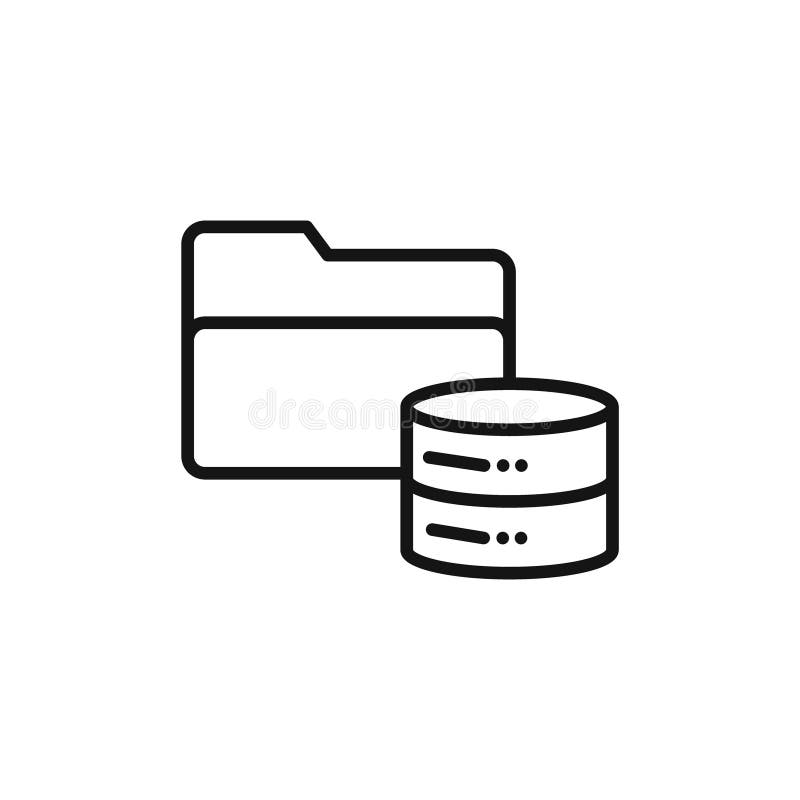 Data Center Configuration Icon Vector Logo Outline Stock Vector ...