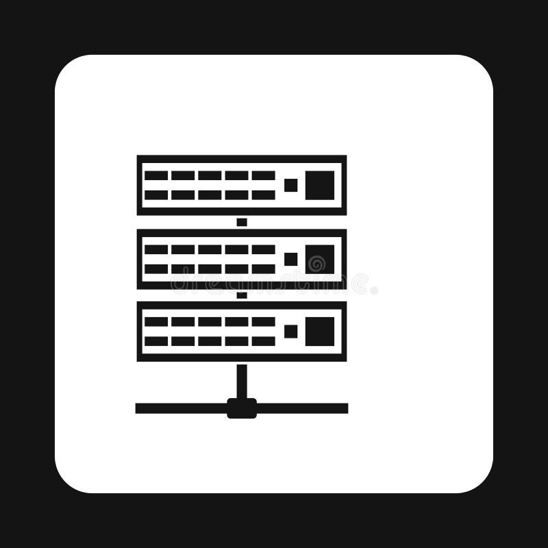 Data Storage Icon, Simple Style Stock Vector - Illustration of industry ...