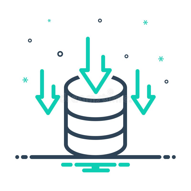Mix Icon for Data Storage, Stock and Stockpile Stock Vector ...