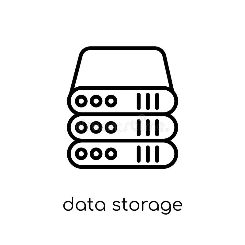 Data Storage Icon. Trendy Flat Vector Data Storage Icon on White Stock ...