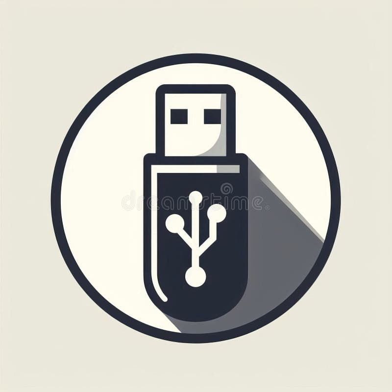 Data Storage Icon: USB Drive Vector Art Stock Illustration ...
