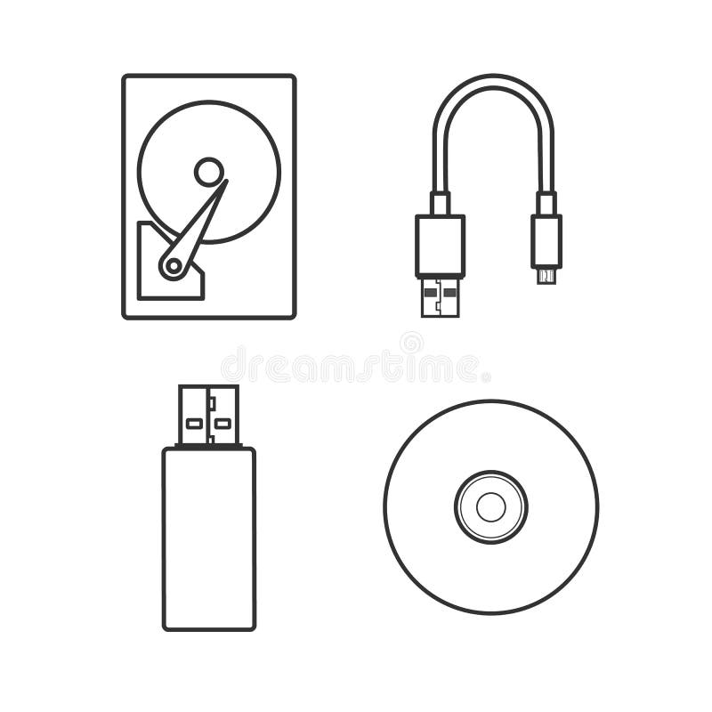 External Storage Icons Stock Illustrations – 426 External Storage Icons ...