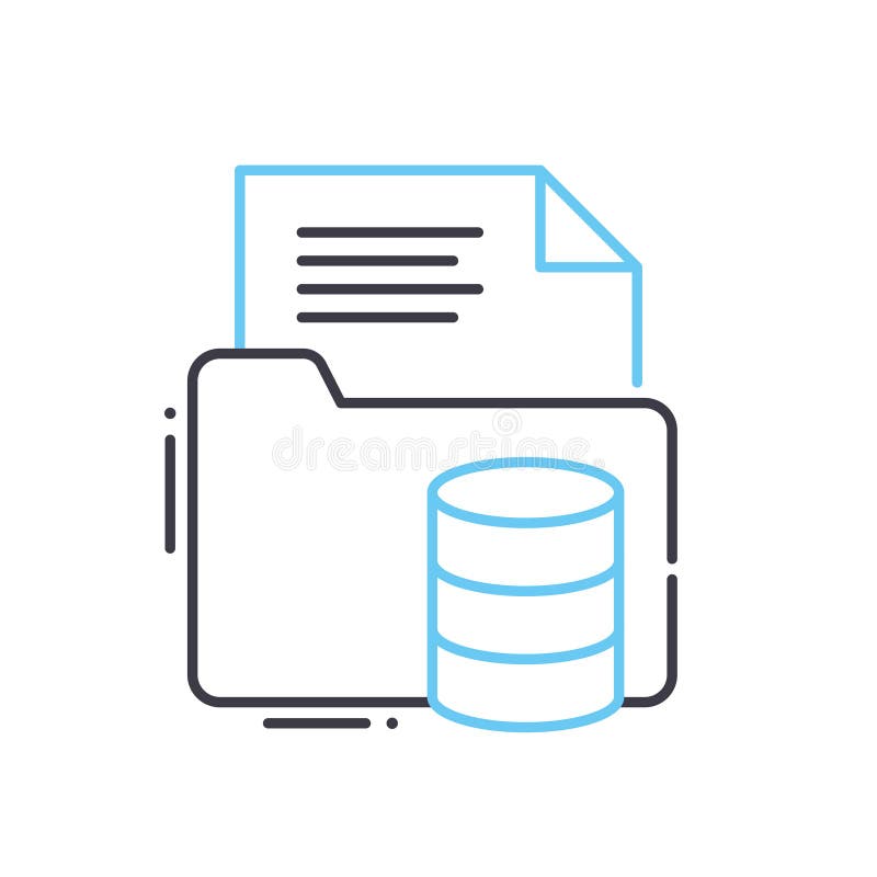 Data Storage Symbol Icon, Black Vector Sign with Editable Strokes ...