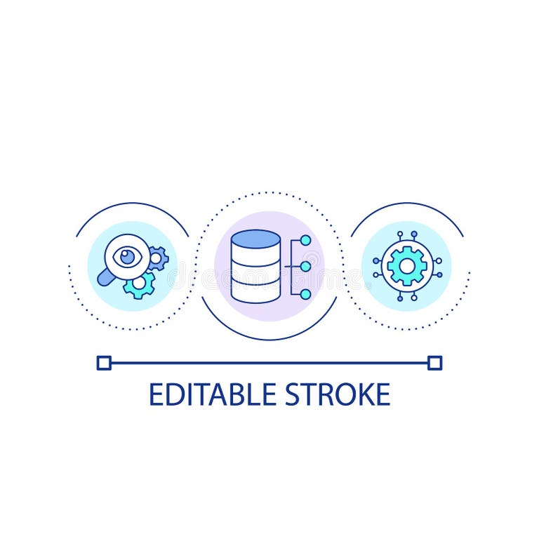 Data Storage Optimization Loop Concept Icon Stock Vector - Illustration ...