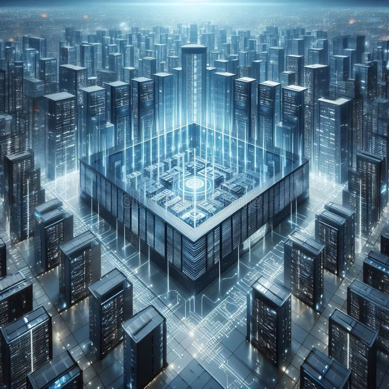 The Data Storage and Processing Center a Massive Climate Control Stock ...