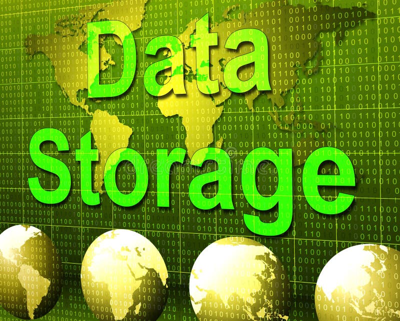 Data Storage Represents Hard Drive and Archive Stock Illustration ...