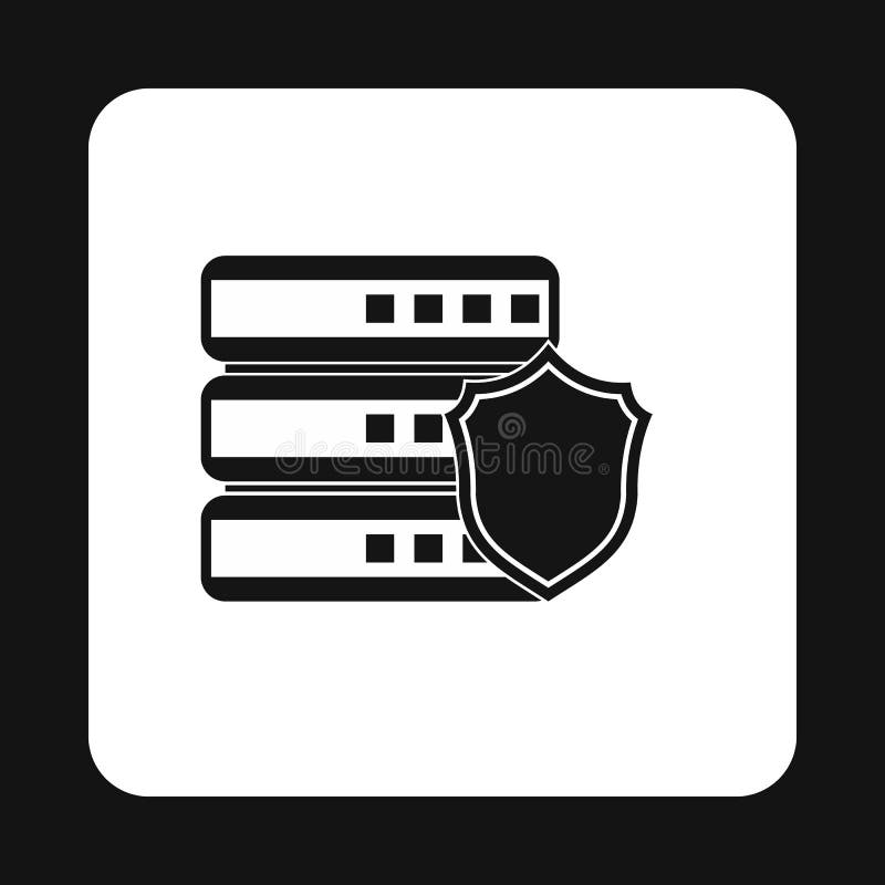 Data Storage Security Icon, Simple Style Stock Vector - Illustration of ...