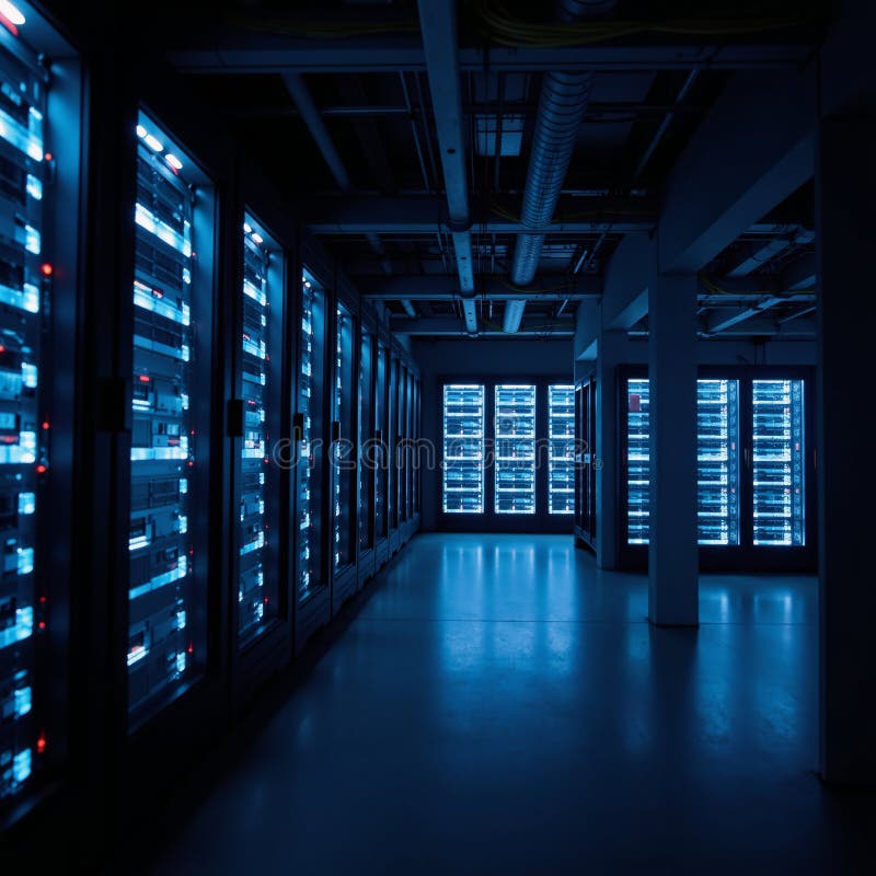Data Storage Systems Highlighted by Bright Lights Amidst the Shadows of ...
