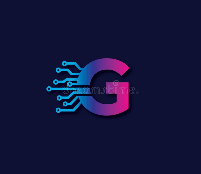 G Alphabet Data Storage Technology Logo Design Concept Stock Vector ...