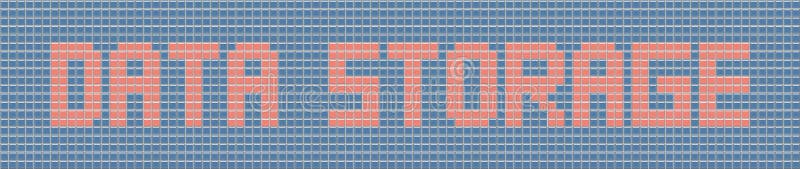 Data Storage Text on Abstract Hard Drive Illustration Stock ...