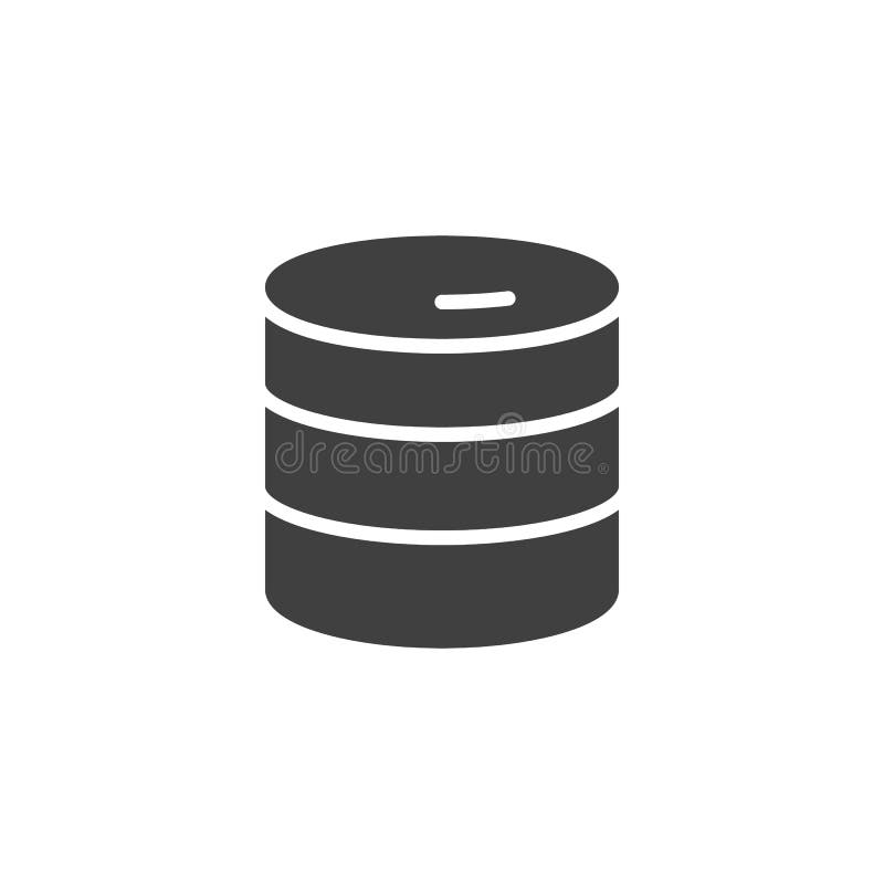 Data, storage vector icon stock vector. Illustration of cylinder ...