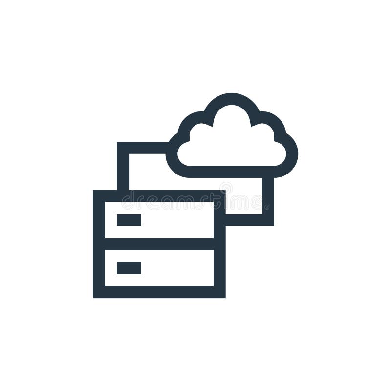 Data Storage Vector Icon. Data Storage Editable Stroke Stock Vector ...