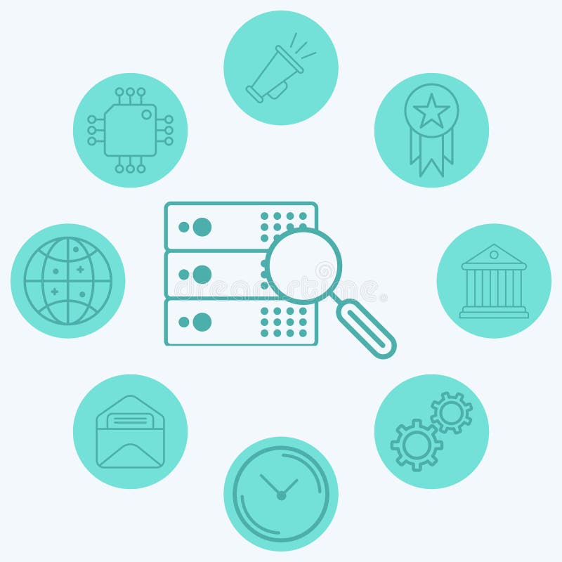 Data Storage Vector Icon Sign Symbol Stock Illustration - Illustration ...