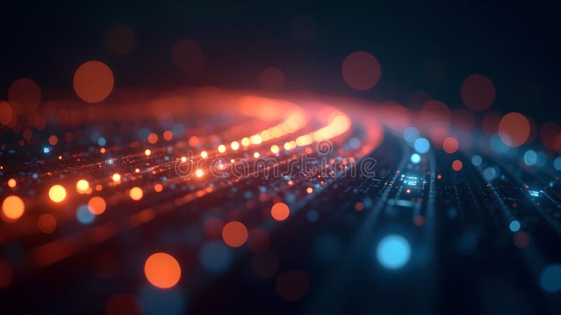 Data Stream, Abstract Digital Network Backdrop Stock Illustration ...