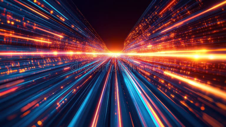 Data Stream an Abstract Visualization of Speed, Technology, and ...