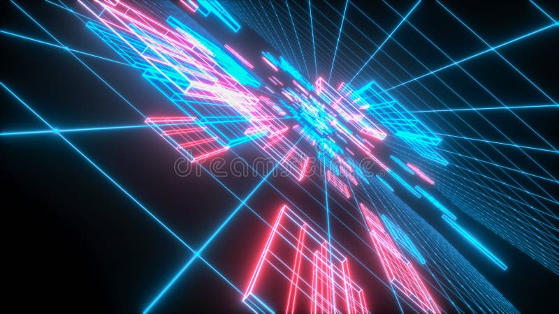 Data Stream Background 3d Rendering Stock Illustration - Illustration ...