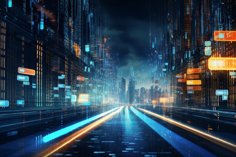 Data Stream Concept, Internet Data, Big Data Abstract Visual ...