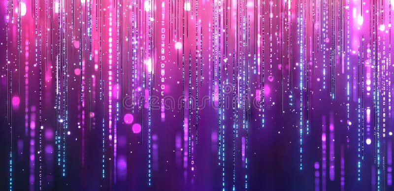 Data Stream in Cyberspace. Neural Networks. 3D Illustration of a Wavy Open-source Surface Stock ...