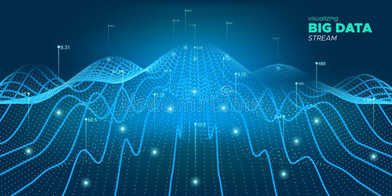 Data Stream. Fluid Statistic Information Stock Vector - Illustration of ...
