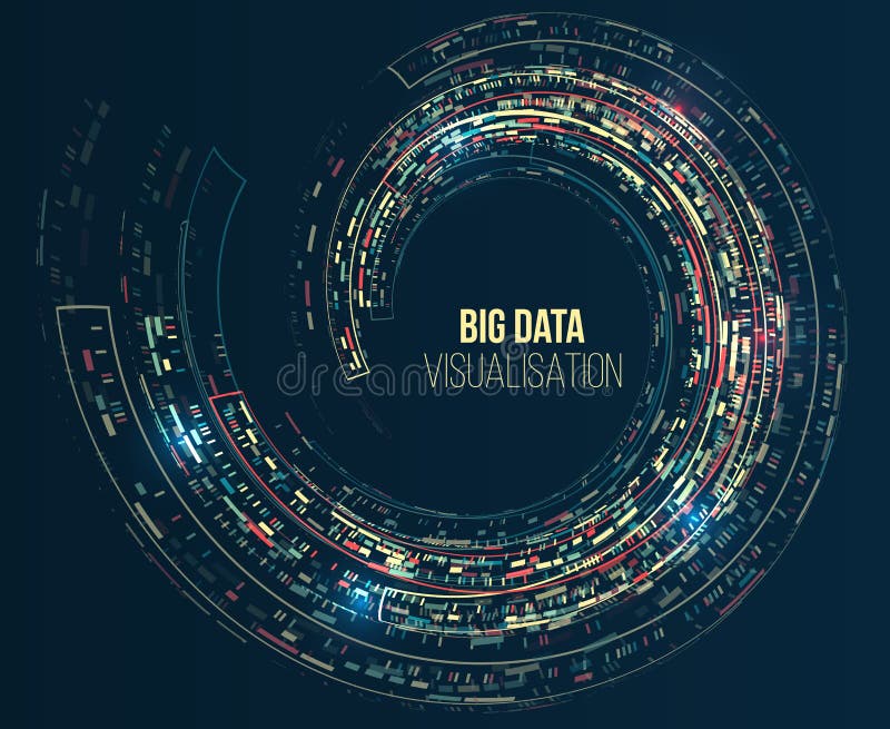 Data Stream In The Form Of An Array Of Circles And Binary Code Vector Database Background Big