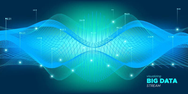 Data Stream. Glitch Statistic Illustration Stock Vector - Illustration ...