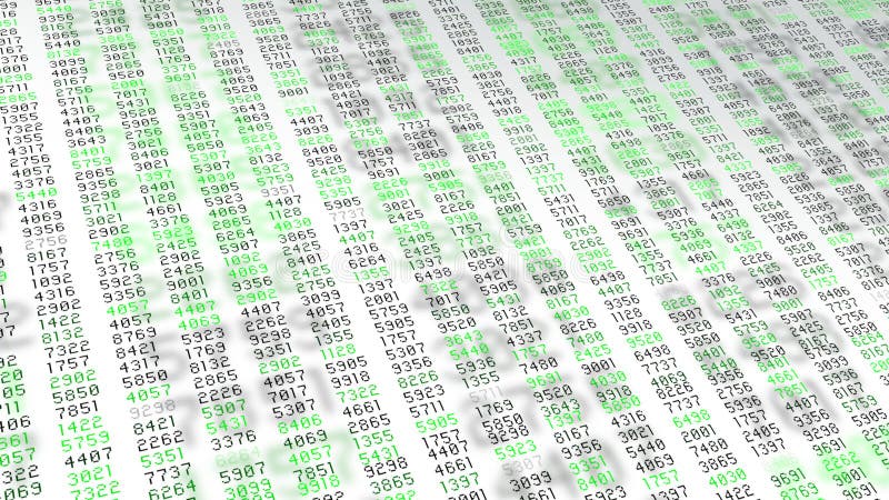 Data Stream Green Numbers White Screen Stock Video - Video of matrix ...