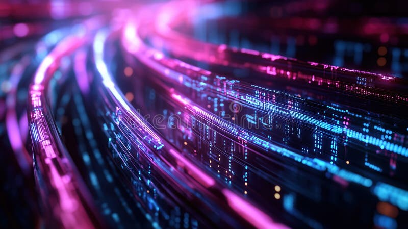 Data Stream, Network Cable, Neon Lights Stock Image - Image of ... Data Stream, Network Cable, Neon Lights Stock Image - Image of ...