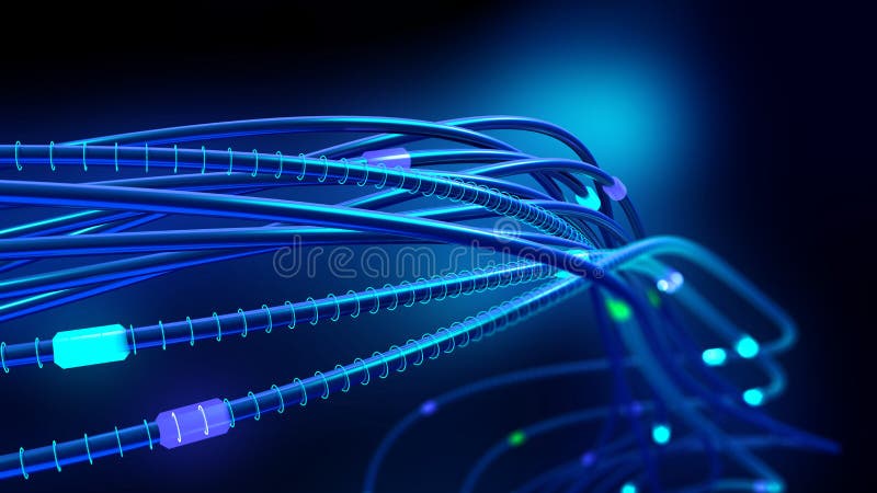 Data Stream, Network Cable, Neon Lights Twisted Wire Stock Illustration ... Data Stream, Network Cable, Neon Lights Twisted Wire Stock Illustration ...