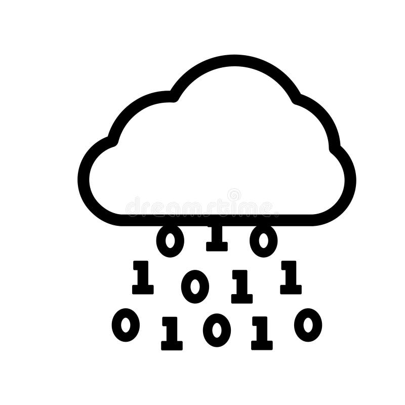 Data streaming icon stock illustration. Illustration of cloud - 365647070