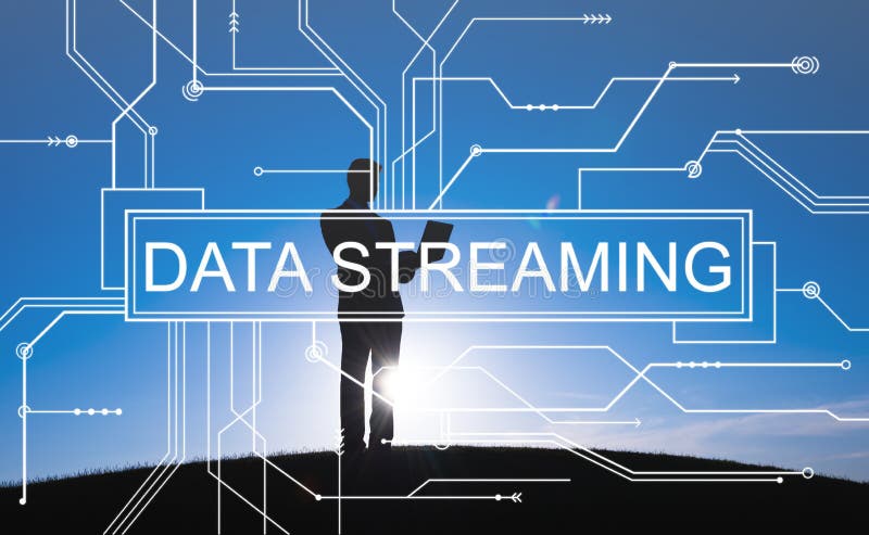 Data Streaming Technology Information Transfer Concept Stock Photo ...