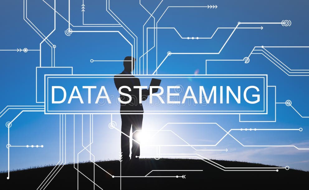 Data Streaming Technology Information Transfer Concept Stock Photo ...