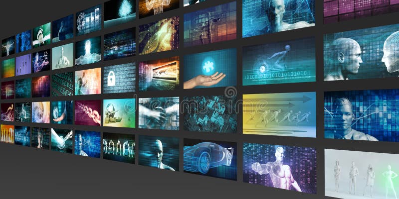 Video Streaming Collage Stock Illustrations – 264 Video Streaming ...