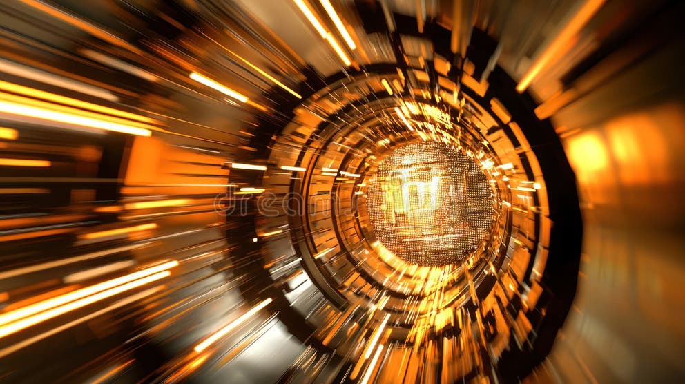 Data Streams Converging To Central Vault Symbolizing Secured Big Data ...