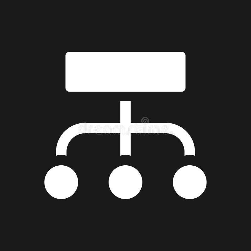 Data Structuration Process Pixel Dark Mode Glyph Ui Icon Stock Vector ...