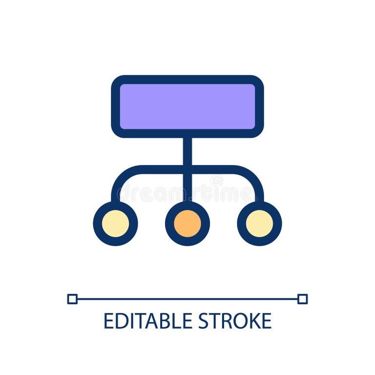Data Structuration Process Pixel Perfect RGB Color Ui Icon Stock Vector - Illustration of ...