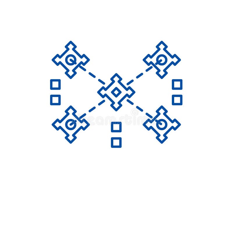 Data Structure Line Icon Concept. Data Structure Flat Vector Symbol ...